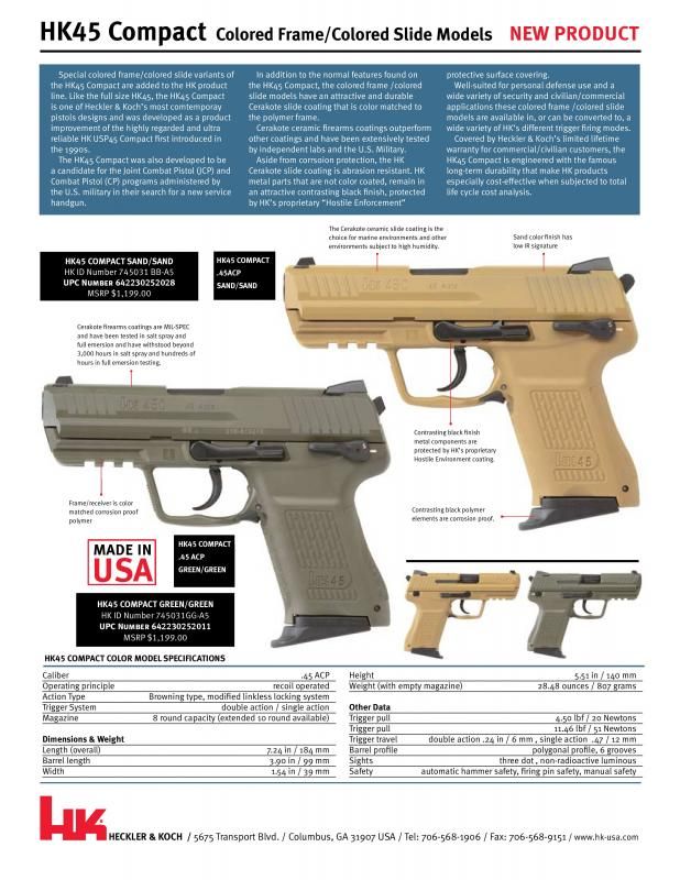 Colored frame/colored slide HK45/HK45c in "green" and "sand" | Page 4 | HKPRO Forums