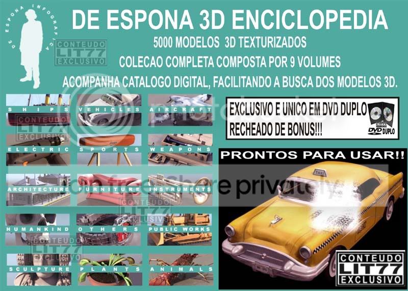 DE ESPONA MODELOS 3D 2DVDS R$30,00